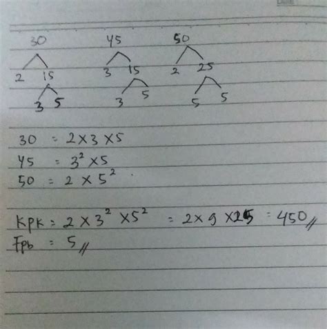 √ Fpb Dari 30 Dan 45 Wanjay √ Fpb Dari 30 Dan 45 Wanjay