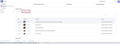 UI Show Additional Deployment Information For Apps Deployed Via