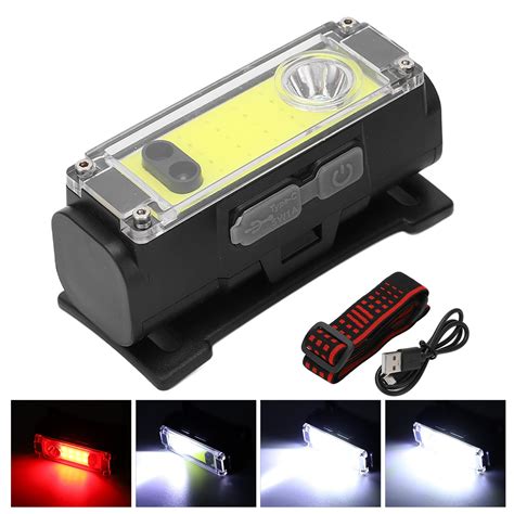 Linterna Frontal Recargable Usb Faro Delantero Súper Brillante