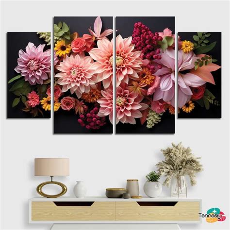 Promo Tennesy Hiasan Dinding 1 Set Bunga Elegan 3d Floral Flowers Paper