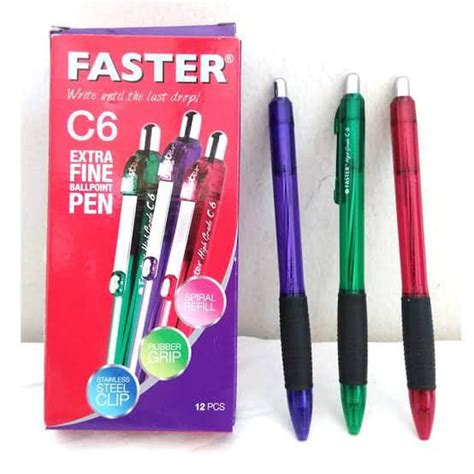 ballpoint faster c6 biru antero stationery shop