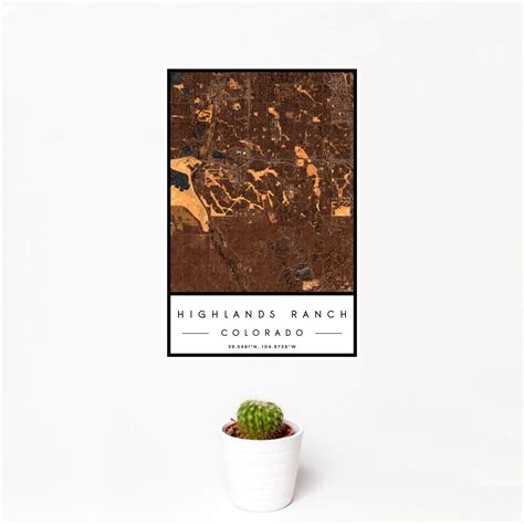 Highlands Ranch Colorado Map Print In Ember — Jace Maps