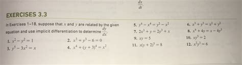 Solved Dx Dt Exercises 33 In Exercises 1 18 Suppose That X