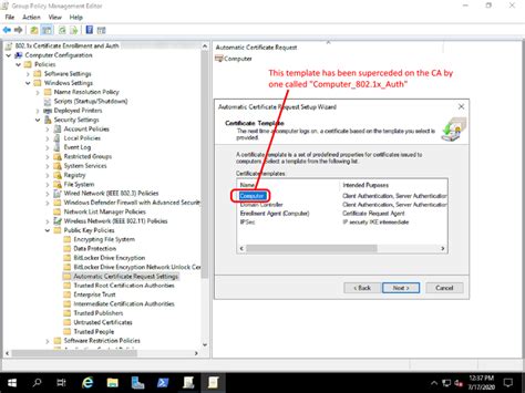 How To Get A New Certificate Template To Show Up In Gpo Editor
