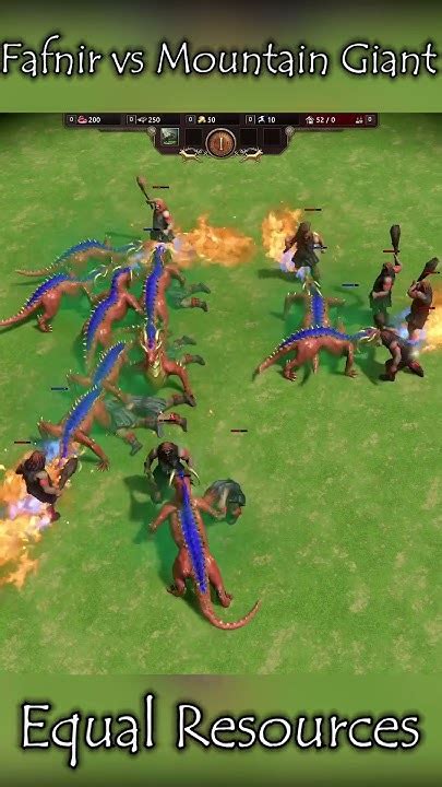 New Fafnir Vs Mountain Giantequal Resources Age Of Mythology