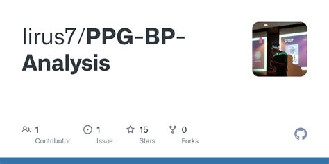 Github Lirus7ppg Bp Analysis