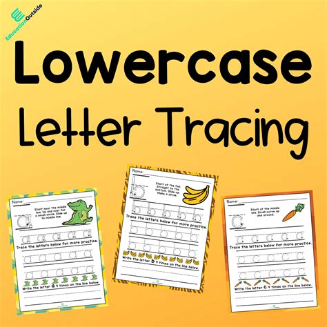 Lowercase Letter Tracing Worksheet