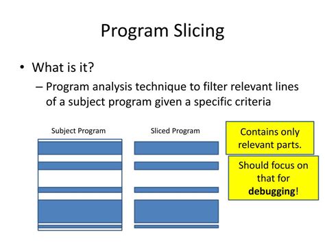 Ppt Program Slicing And Debugging Powerpoint Presentation Free Download Id2536010