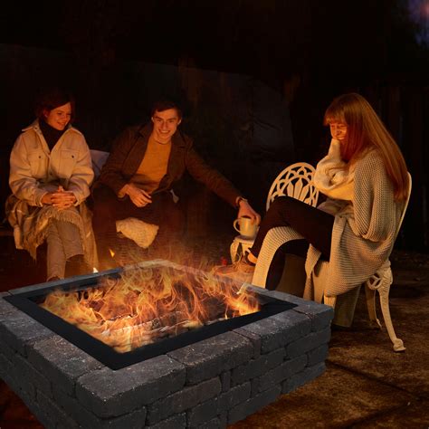 36 In Phoenix Square Smokeless Fire Pit Insert Blue Sky Outdoor Living