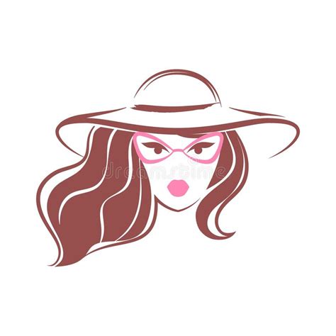 Woman With Hat And Glasses Stock Vector Illustration Of Elegance