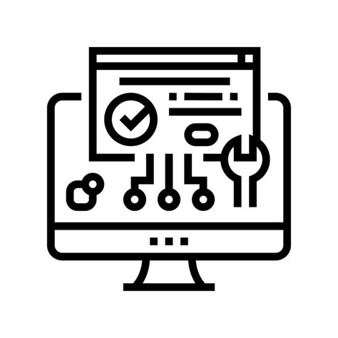 Plugin Program Line Icon Vector Illustration 18779655 Vector Art At