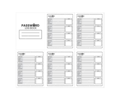 Premium Vector Password Log Book Password Tracker