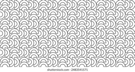 Semicircle Outline Geometric Pattern Semicircle Seamless Stock Vector Royalty Free 2483541571