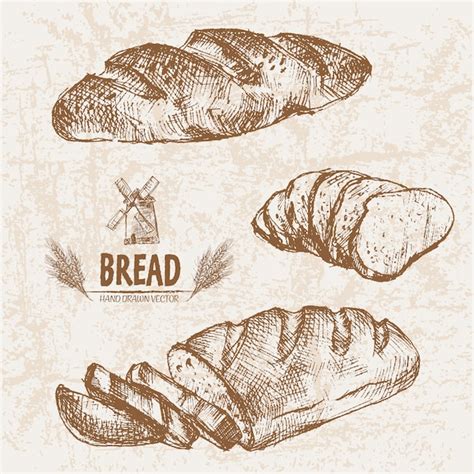 Diseño De Pan Realista Vector Premium