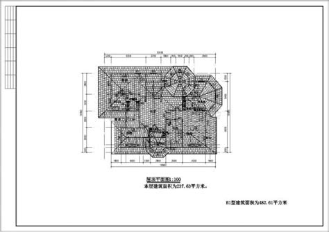 480平米2层混合结构豪华单体别墅平立面设计cad图纸混合结构土木在线