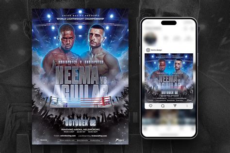 Boxing Match Flyer Template PSD Photoshop Flyer Templates Bornx Design