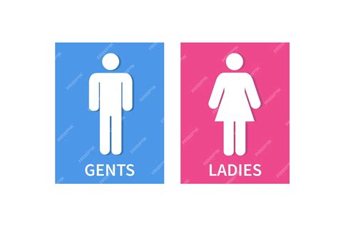 남자와 여자 화장실 기호 화장실 기호 화장실 아이콘 벡터 일러스트 레이 션 프리미엄 벡터