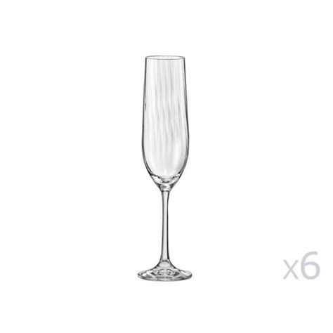 Flûte à champagne en cristallin cl Coffret de pièces WATERFALL Cdiscount Maison