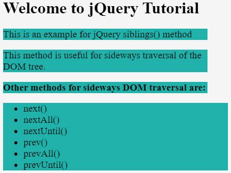 JQuery Siblings 3 Examples To Implement JQuery Siblings Method