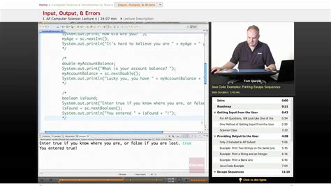 AP CompSci Lesson Input Output Errors YouTube