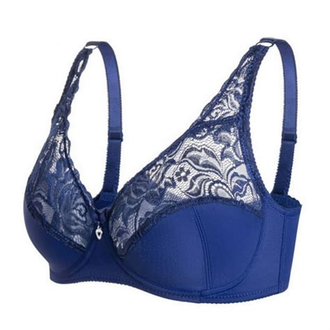 Gglogagt Womens Lace Bra Plus Size Full Coverage Underwire Ultrathin