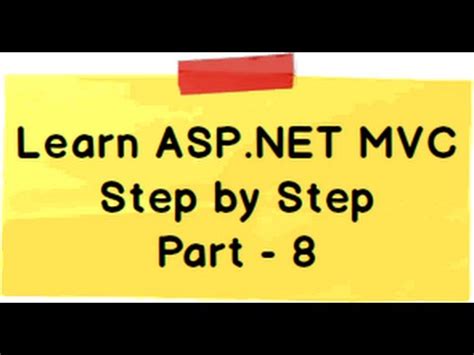 ASP NET MVC Model View Controller MVC Step By Step Part 8 YouTube