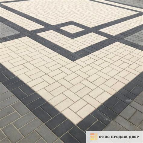 Серый Белый — Двор тротуарная плитка