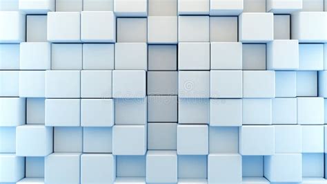 Abstract Arrangement Of Floating Cubes In Varying Shades And Sizes