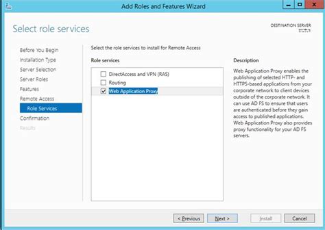 Web Application Proxy в Windows Server 2012 R2 Windows для системных