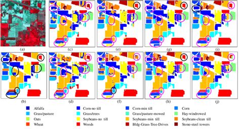 Classification Maps On The Indian Pines Data 1 Samples Per Class