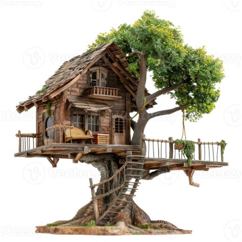 Treehouse Isolate On Transparency Background 51964329 Png