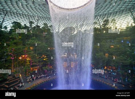 singapur circa januar 2020 blick auf den rain vortex den größten