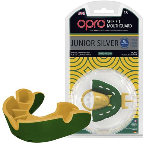 Капа Opro Junior Silver - Green/Gold (002190003) – низкие цены, кредит ...
