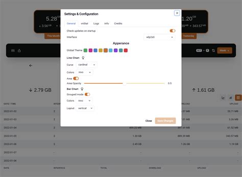vnstat client gui client for vnstat network monitor for linux or gnu