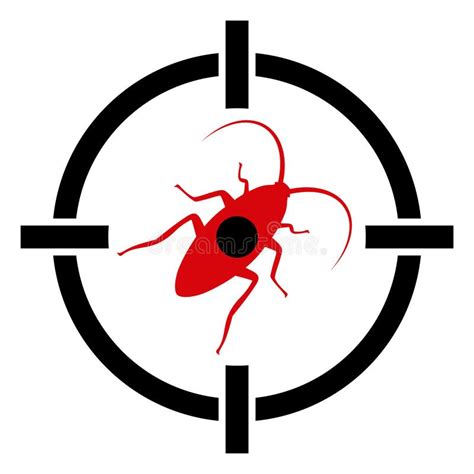 Cockroach On Target Icon Stock Vector Illustration Of Icon 82507711