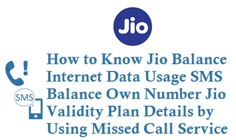 How To Know Jio Balance Internet Data Usage SMS Balance Own Number Jio