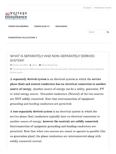 Separately Derived System Pdf