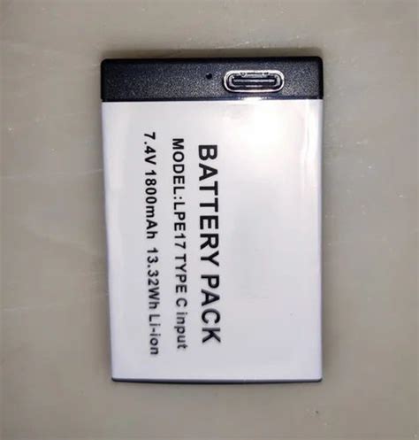 LPE17 Digital Camera Battery Battery Type Lithium Ion At 1400 In