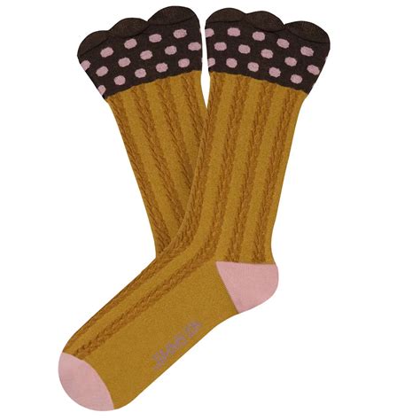 Jimmy Lion Selene Crew Socks Brown Dressinn