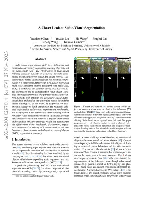 A Closer Look At Audio Visual Segmentation Pdf