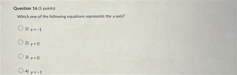 Solved Question 16 5 ﻿points Which One Of The Following