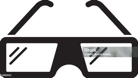극장 컨셉 벡터 글리프 아이콘 디자인 흰색 배경에 게이밍 가제트 기호에서 3d 필름을 시청하기위한 디지털 입체 프로젝션 안경 눈 신체 부분에 대한 스톡 벡터 아트 및 기타