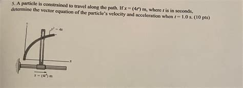 solved 5 a particle is constrained to travel along the