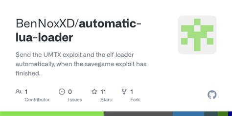 GitHub BenNoxXD Automatic Lua Loader Send The UMTX Exploit And The Elf Loader Automatically