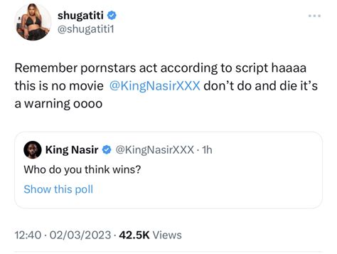 Dont Try And De Oo” Shugatiti Wrns Adult Movie Star King Nasir As