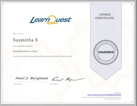 Susmitha Shanmugam On Linkedin Share Coursera Java