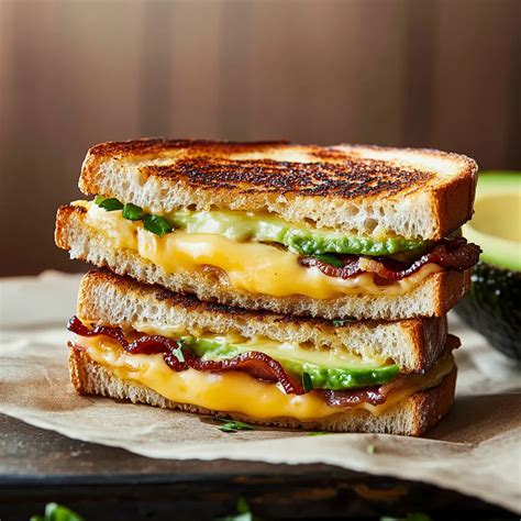 Homemade Avocado Bacon Grilled Cheese Sandwich Recipe Bake It Good