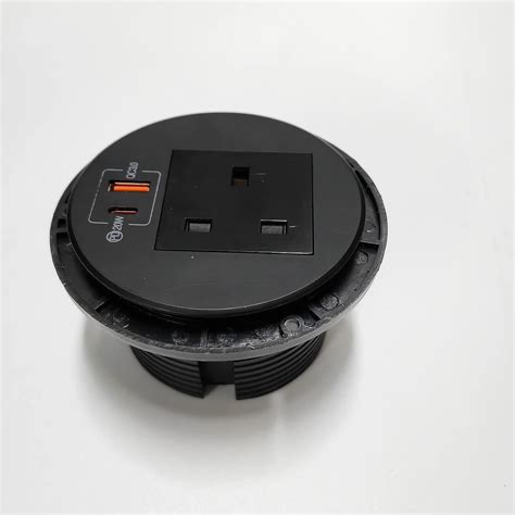 Desk Grommet Power Socket 80mm Ohuo Desk Power Outlet With Usb C Pd 20w Desktop Plug Socket
