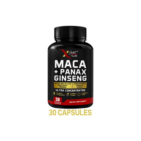 Maca Root Capsules 10 000mg Korean Ginseng 1 400mg 20x Concentrated