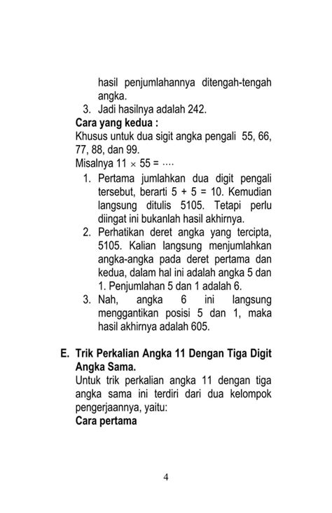 Trik Cepat Berhitung Perkalian PDF